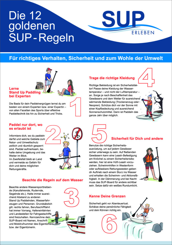 Die 12 goldenen SUP-Regeln - ESV Grün-Weiß Essen e.V.
